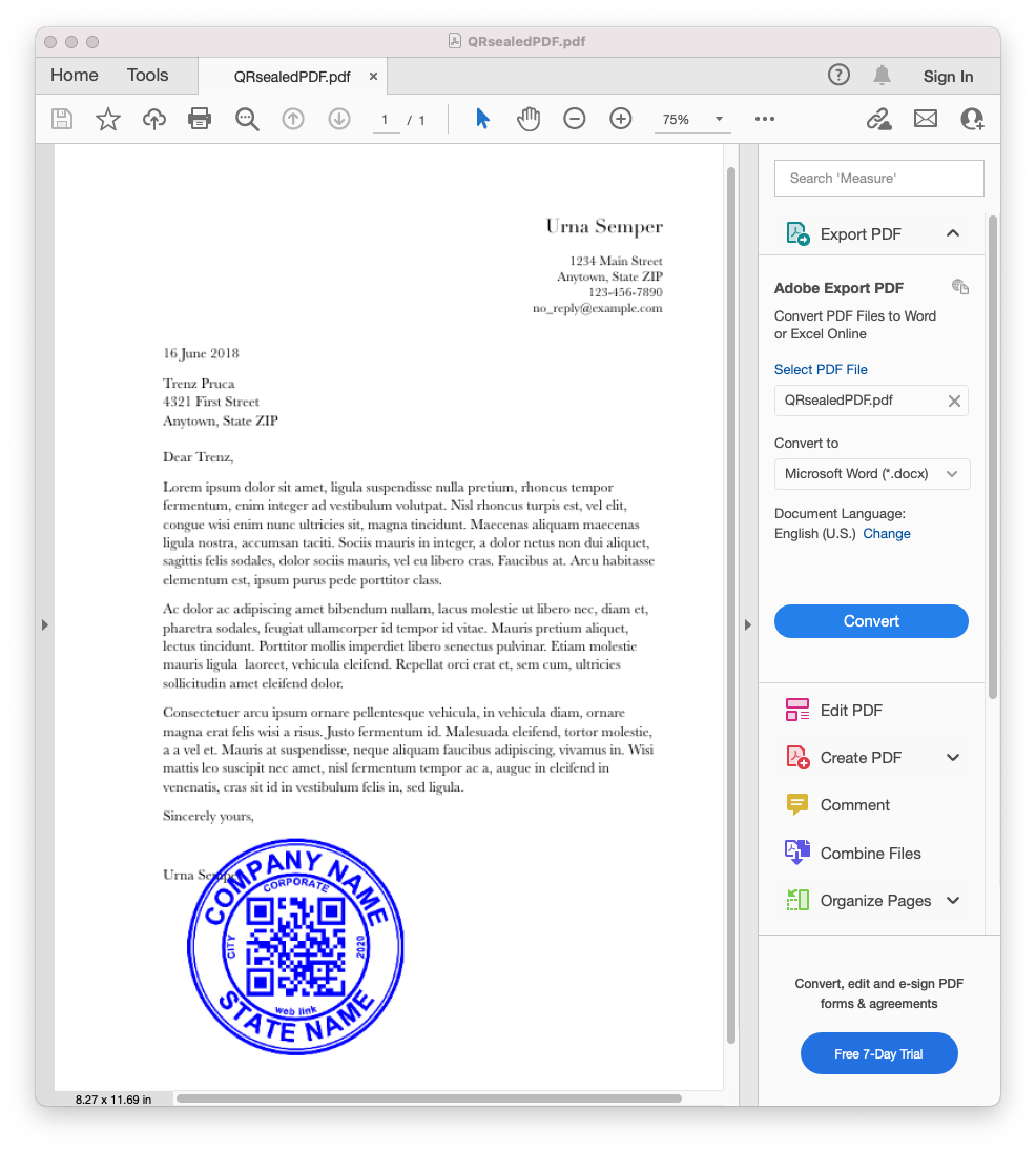 Company Seal With QR Code – Download Your Own Digital Company Seal in ...