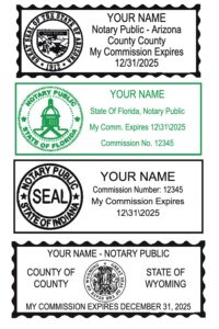 Notary Public Rectangular Seal – Design Your Own Digital Seal & Rubber ...